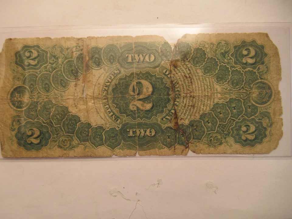 Series 1917 US $2, Large Size Note, obsolete note, severely damaged | eBay