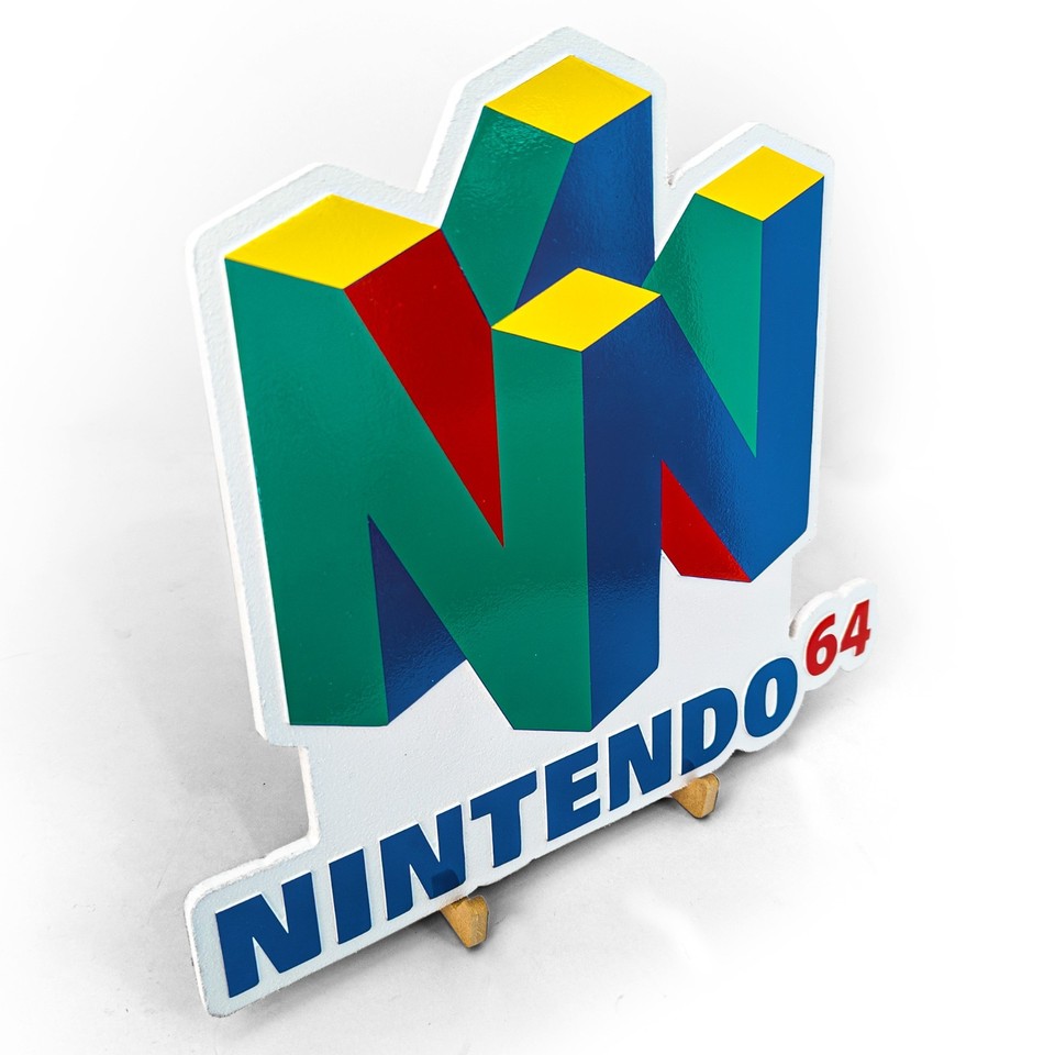 🎮 Nintendo 64 Logo Sign – CNC Engraved Wood Wall Art | Retro N64 Gaming ...