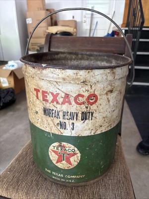 Texaco Vintage 5 Gallon Oil Can Bucket | eBay