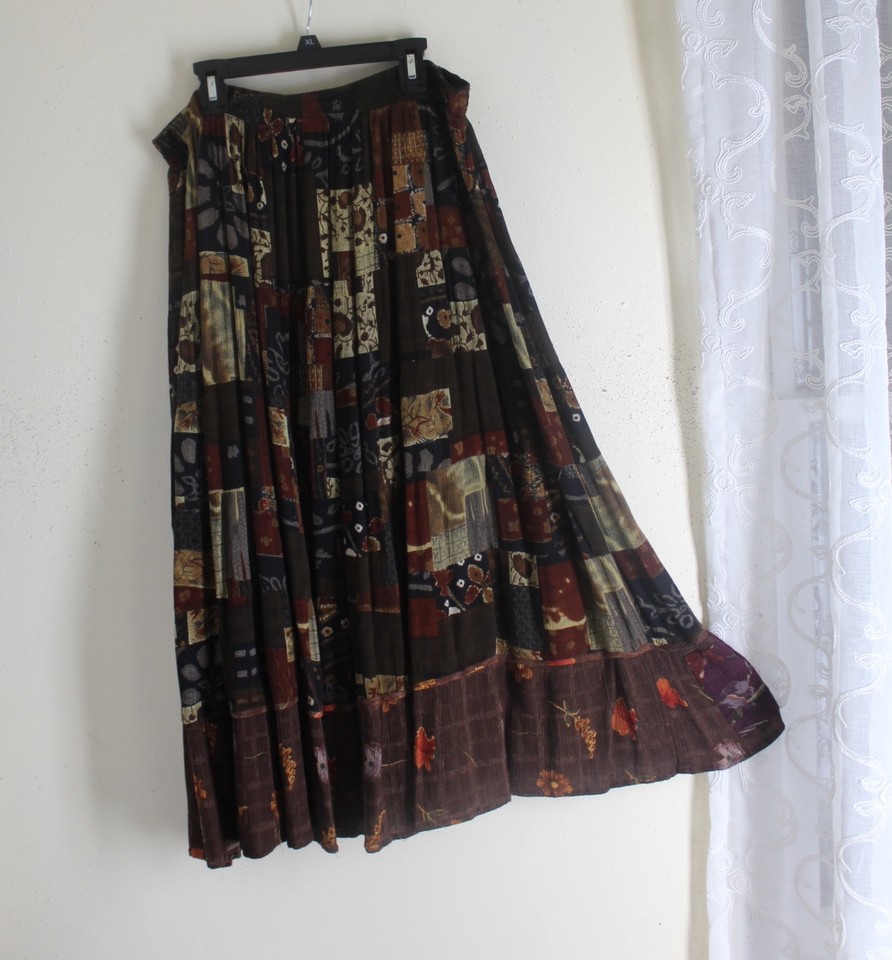 BOP We Be Bop -Sz 3XP 3 X Petite Full Flowing Funky Nothing Matches Rayon Skirt | eBay