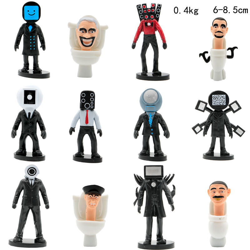 Skibidi Toilet Figure Set Toy Cameraman TV Man Speaker Man Figure Toys ...