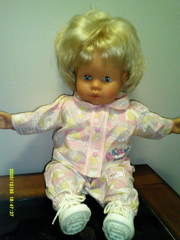 Max Zapf Creations Baby Born Doll Blonde Hair Blue Eyes 20" 1992 Clean ...