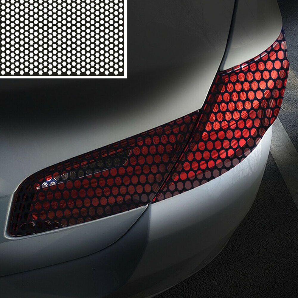 Car Rear Tail Light Cover Black Honeycomb Sticker Tail-lamp Decal ...