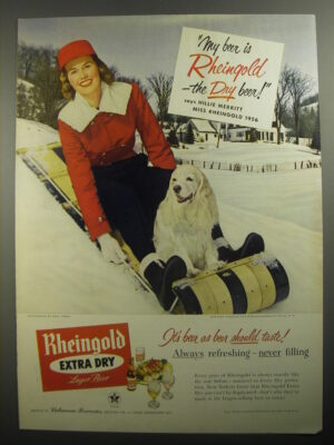 1956 Rheingold Beer Ad - My beer is Rheingold - the Dry beer ...