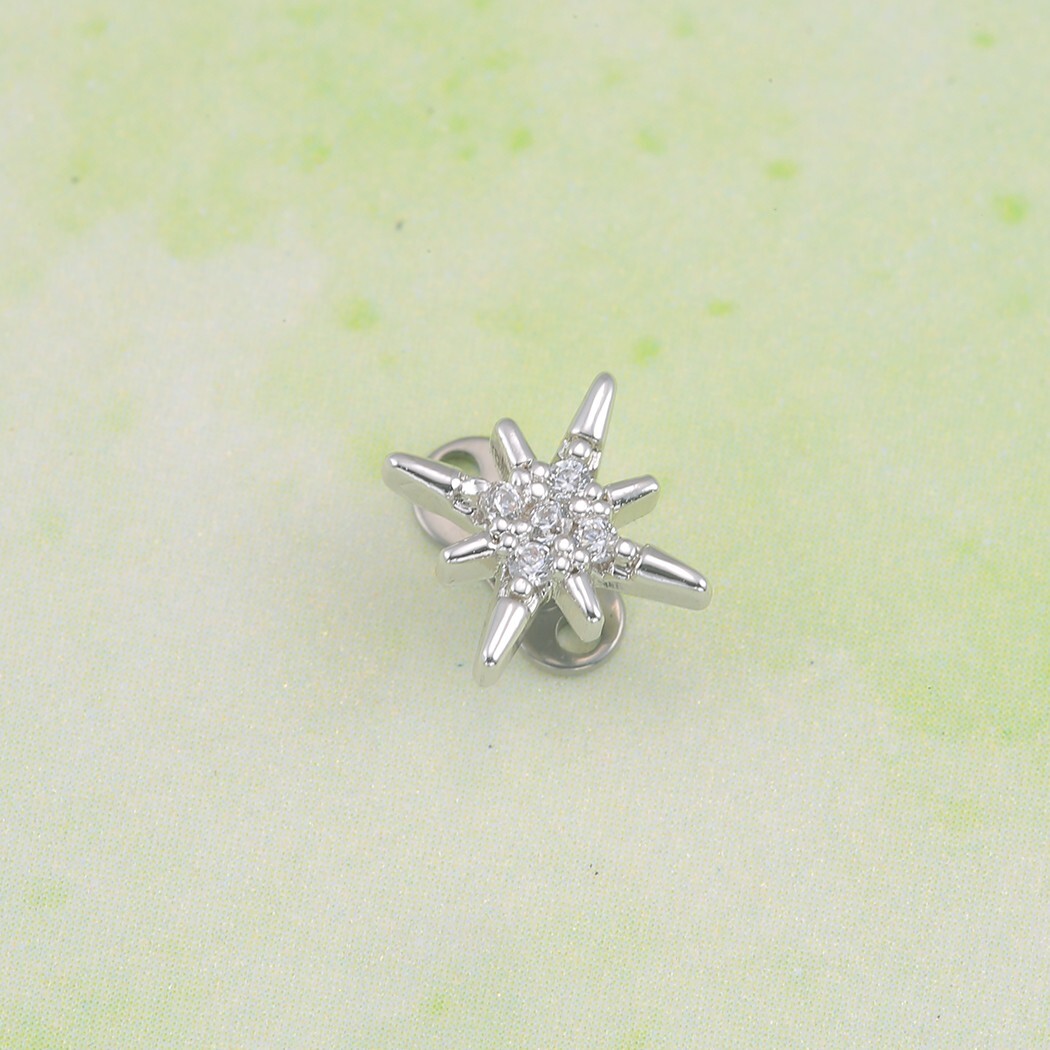 1PC Titanium Star Micro Dermal Anchor Piercing Top Body Jewelry | eBay