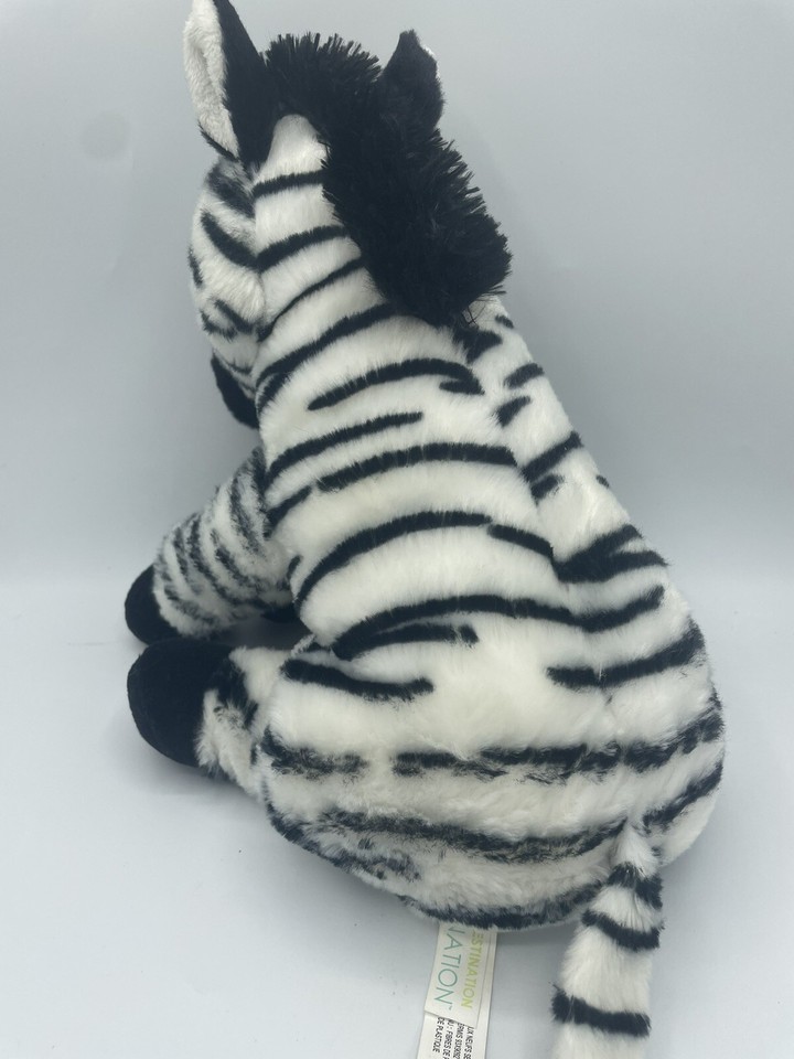 Destination Nation Zebra Plush Soft Toy Stuffed Animal 10" | eBay