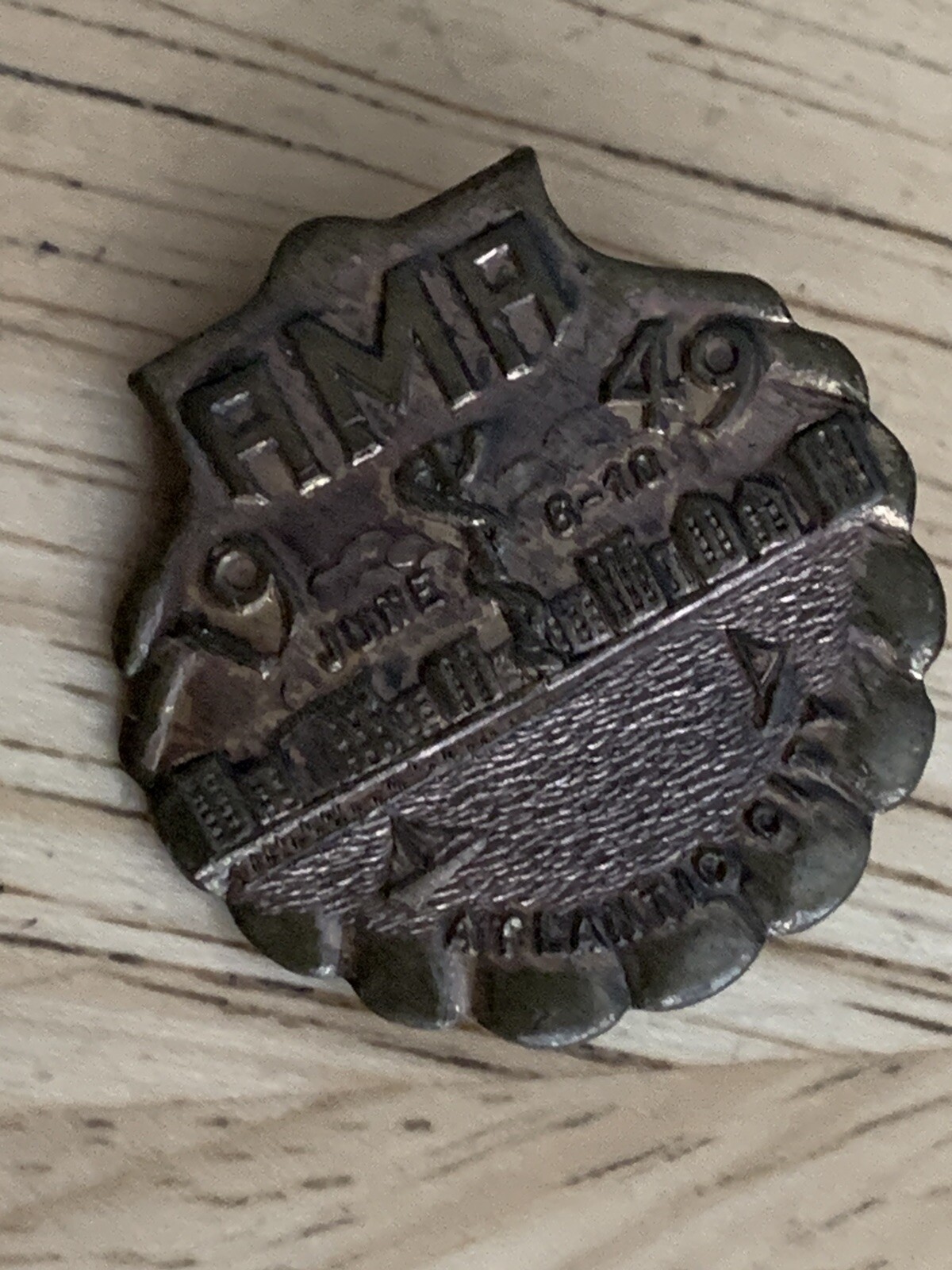 1949 AMA American Medical Association Acorn Badge Co. Pin Atlantic City ...