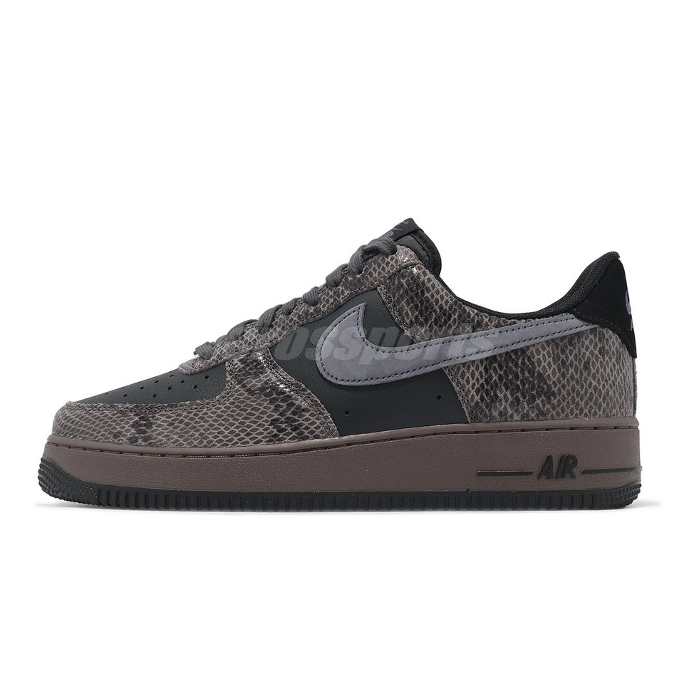Nike Air Force 1 07 LV8 AF1 Snakeskin Pack Off Noir Men Casual Shoes ...