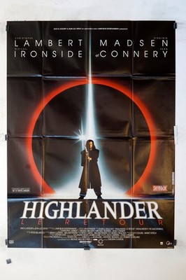 HIGHLANDER LE RETOUR CHRISTOPHE LAMBERT MOVIE POSTER ORIGINAL 120x160 ...
