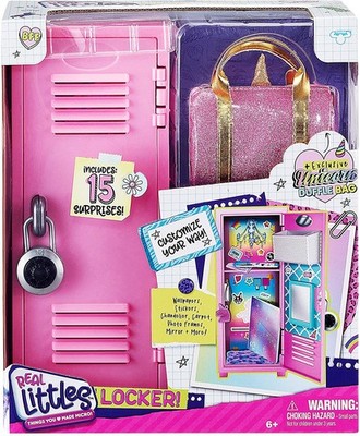 Real Littles Pink Locker w Unicorn Duffle Bag 15 Surprises Frame Micro ...