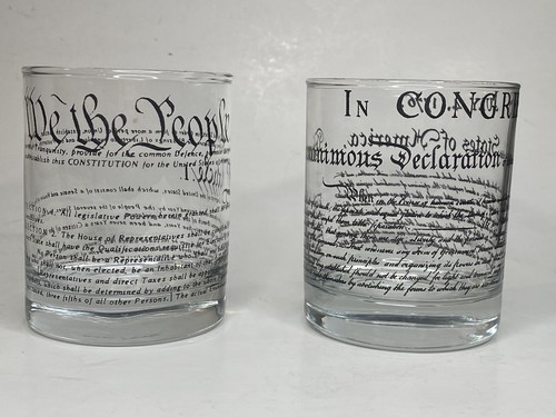 Whiskey Glasses United States Constitution We The People & Declaration ...