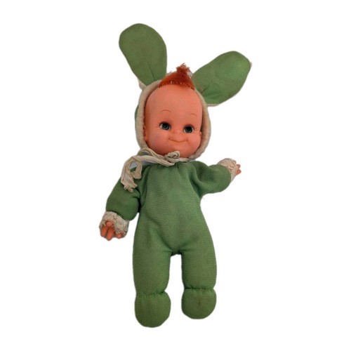 1960s Vinyl Face Little Baby Doll Authentic Bag Bunny Rare Easter ...