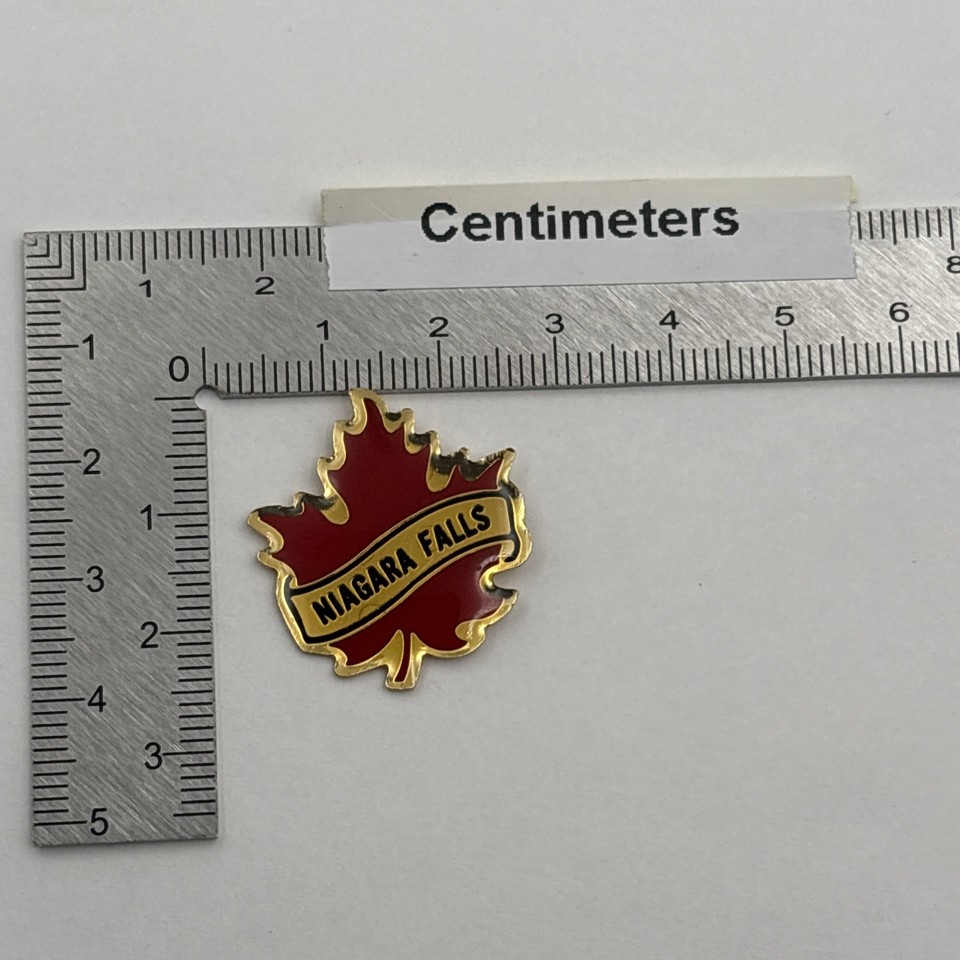 Vtg Niagara Falls Canada Maple Leaf Enamel Pin Badge Brooch Souvenir ...