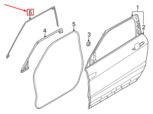 LR RANGE ROVER EVOQUE L538 Türdichtung vorne rechts oben LR052646 NEU ...