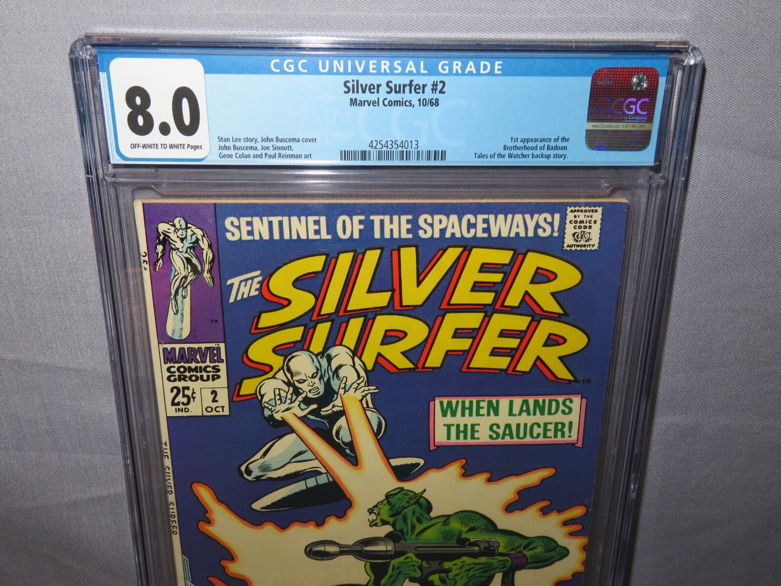 SILVER SURFER #2 (Brotherhood of Badoon 1st app) CGC 8.0 VF Marvel ...