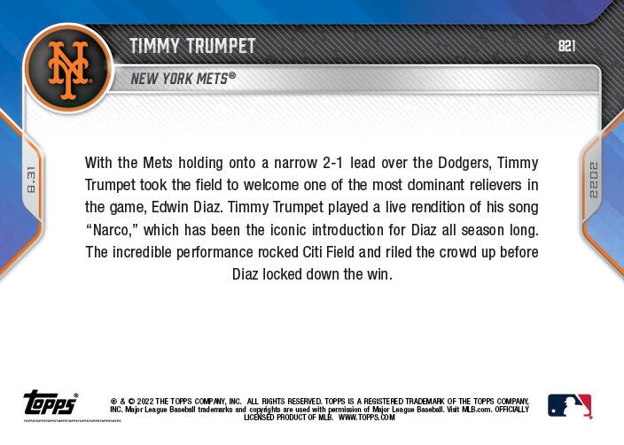Timmy Trumpet Performs Edwin Diaz Intro Citi Field Mets Game Topps Now ...