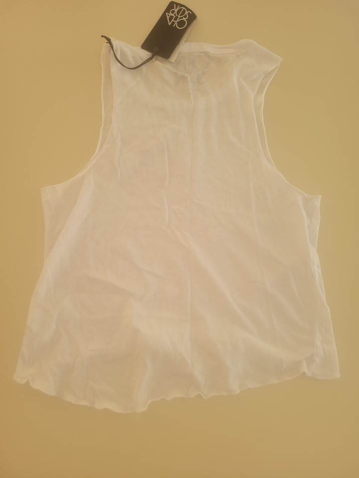 Cha Sor Tank Top T Tee Mid Drift Shirt Womens Flower Peace Sign M ...