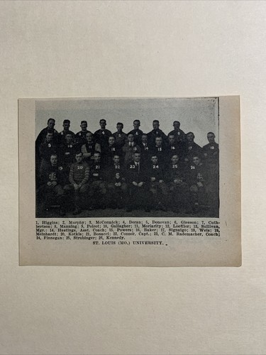 St. Louis University Billikens & St. Pauls Louisiana 1917 Football Team ...