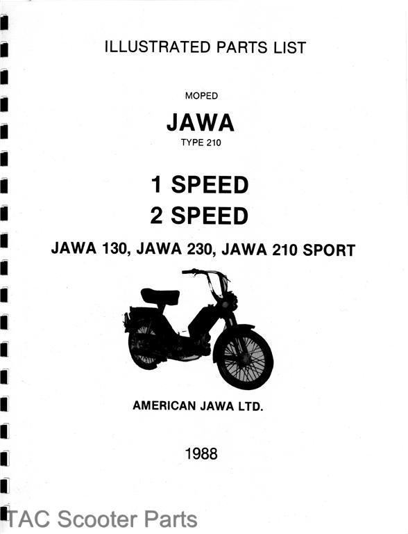 Jawa Moped Model 130, 230 & 210 Sport Parts Book | eBay
