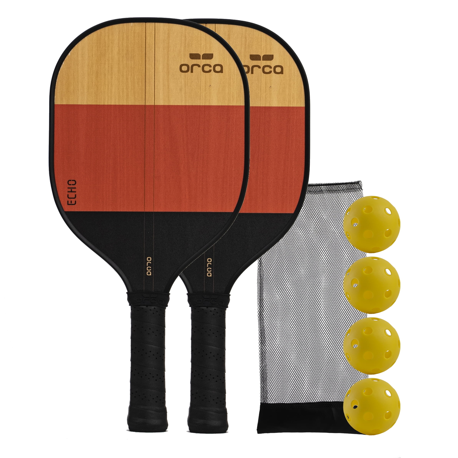 ORCA Echo Wood Pickleball Paddle Deluxe Combo Set, 10.2 inch x 7.6 inch | eBay