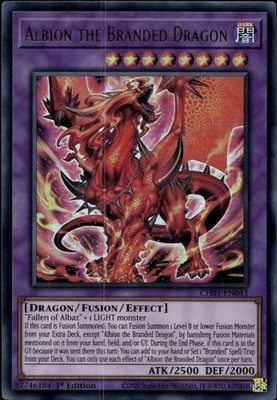 Albion the Branded Dragon 1st Ed Ultra Rare CH01-EN043 Yu-Gi-Oh! | eBay UK