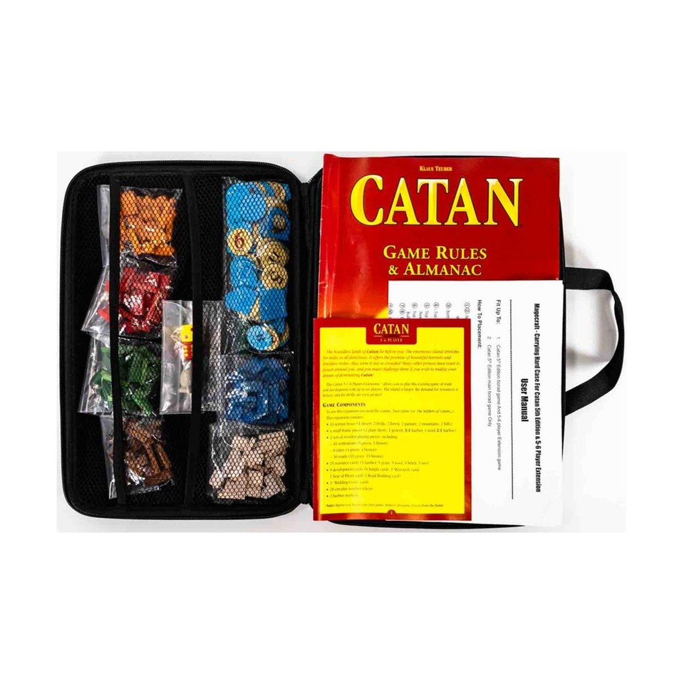 Catan Studio Catan (5th Ed) w/5-6 Player Extension + Magecraft Case! NM | eBay