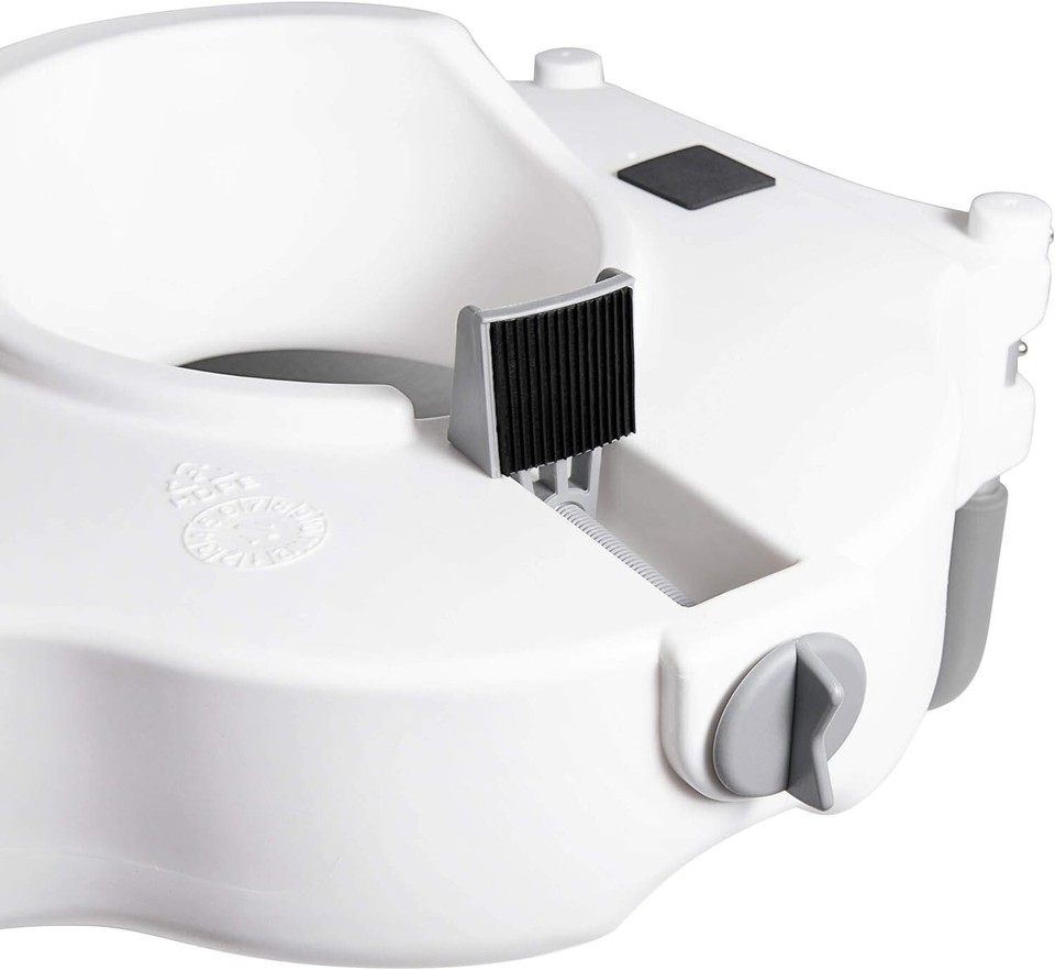 Vaunn Medical Raised Toilet Booster Seat Riser Removable Padded Bar ...