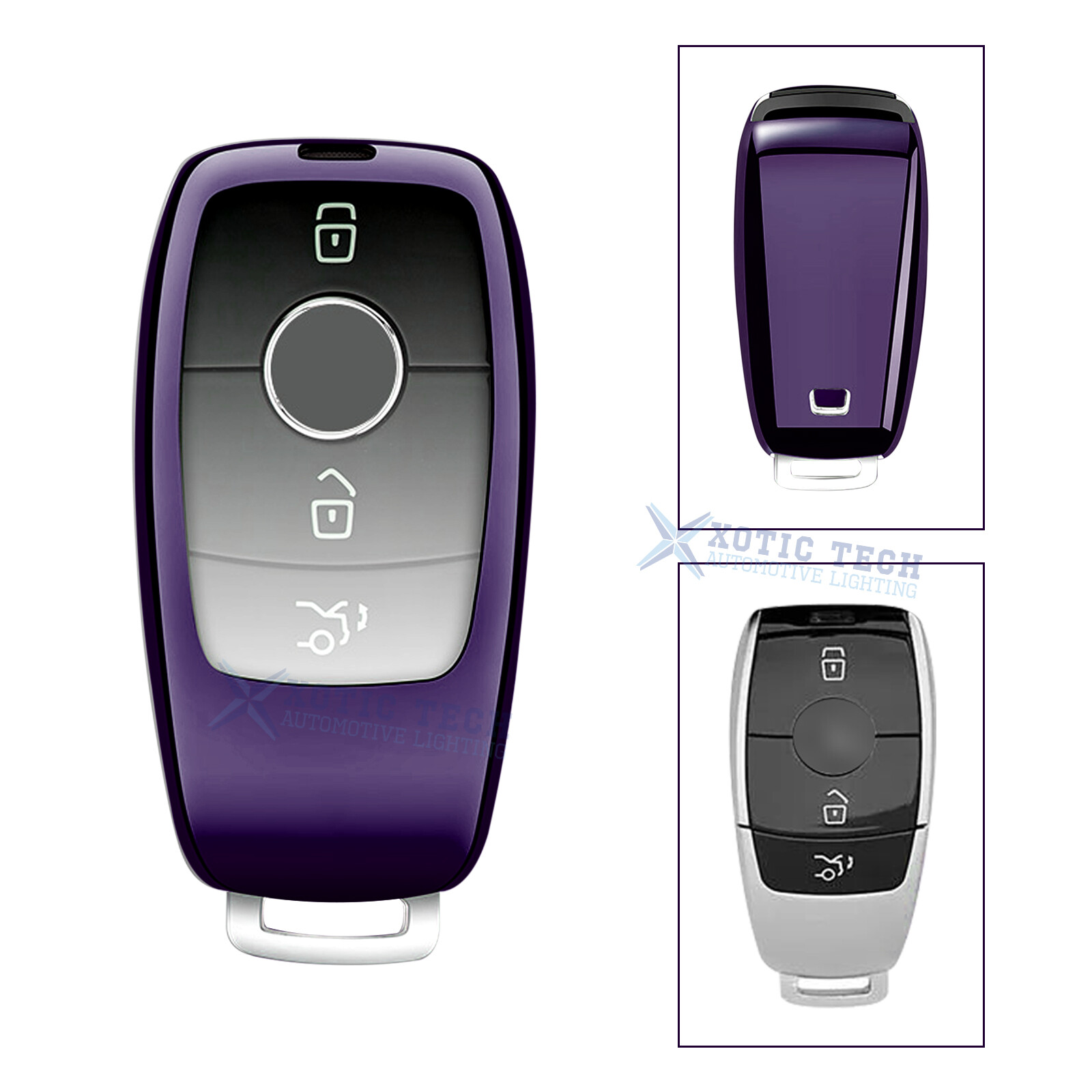 For Mercedes-Benz A B C E S G CLA GLC-Class Remote Start Purple TPU ...