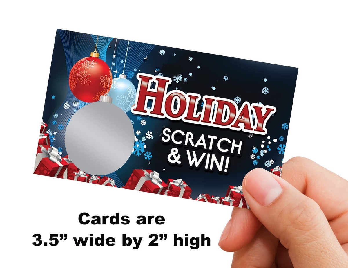 Xmas Party Supplies 10-Pack DIY Christmas Scratch-Off Reward Cards ...
