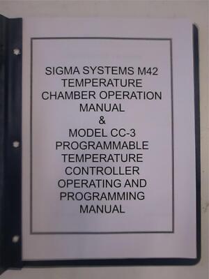 Sigma Systems M42 Manual and Model CC-3 Operating and Programming ...