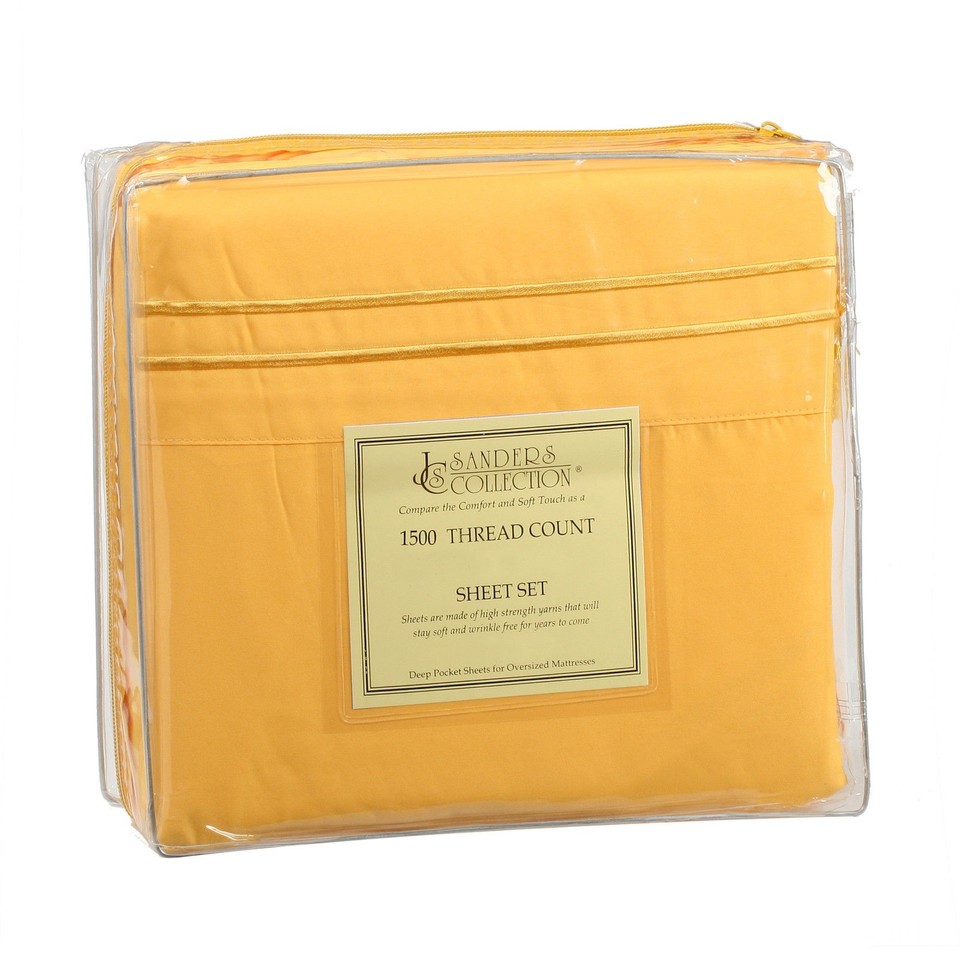 1500 Microfiber Thread Count 4 Piece Bed Sheet Set Many Sizes & Colors ...