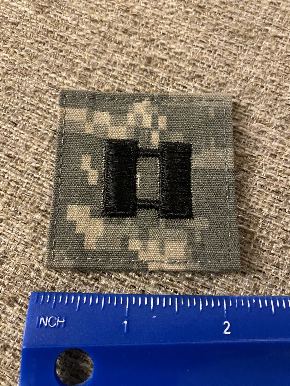 US Army Captain CPT O-3 Rank ACU Hook / Loop Pattern Military Patch ...