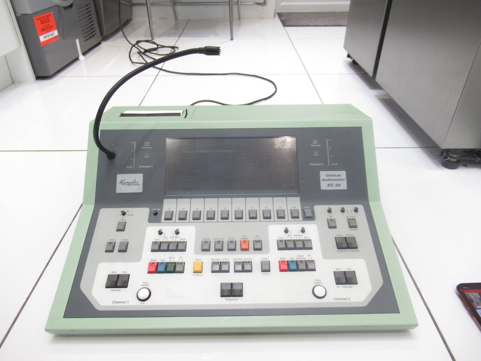 KAMPLEX KC50 CLINICAL AUDIOMETER HEARING TONE AUDIOLOGY TEST AUDIOMETRY ...