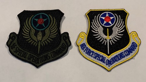 2 x AFSOC MAJCOM Patches USAF Special Operations Combat Controller Iraq ...