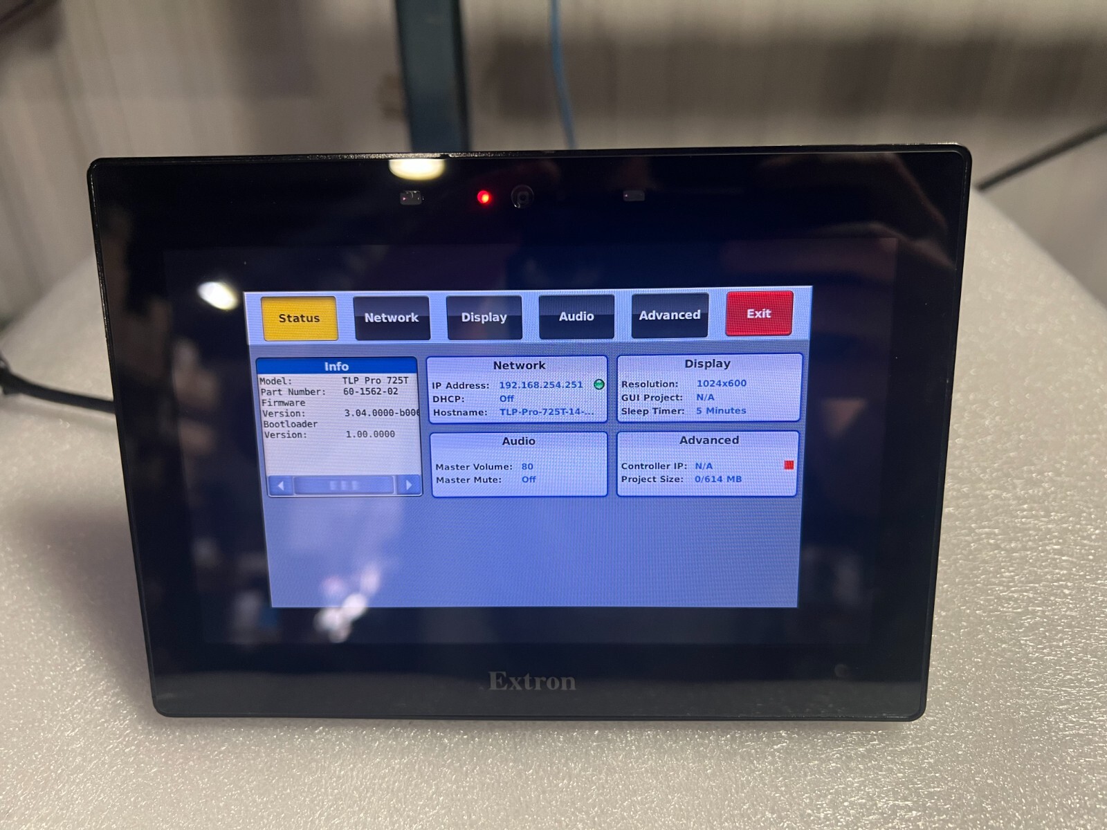 Extron TLP Pro 725t - Black for sale online | eBay