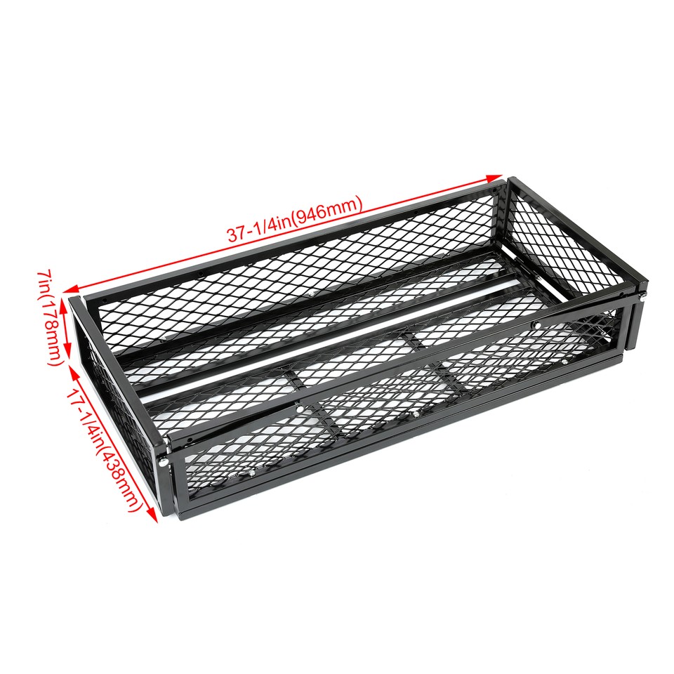 Universal ATV Front & Rear Cargo Basket Set Luggage Carrier Hauler ...