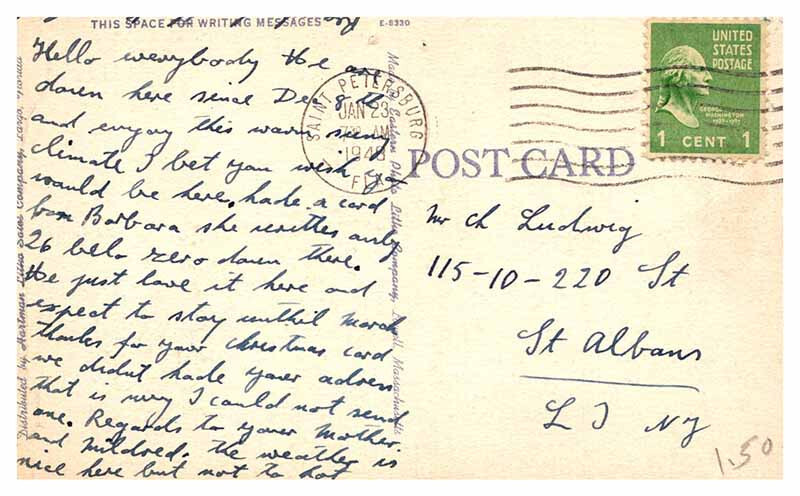 Postcard CHURCH SCENE St. Petersburg Florida FL 8/28 AP2495 | eBay