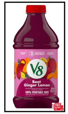 V8 Beet Ginger Lemon 100% Vegetable Juice 46 fl oz Bottle | eBay
