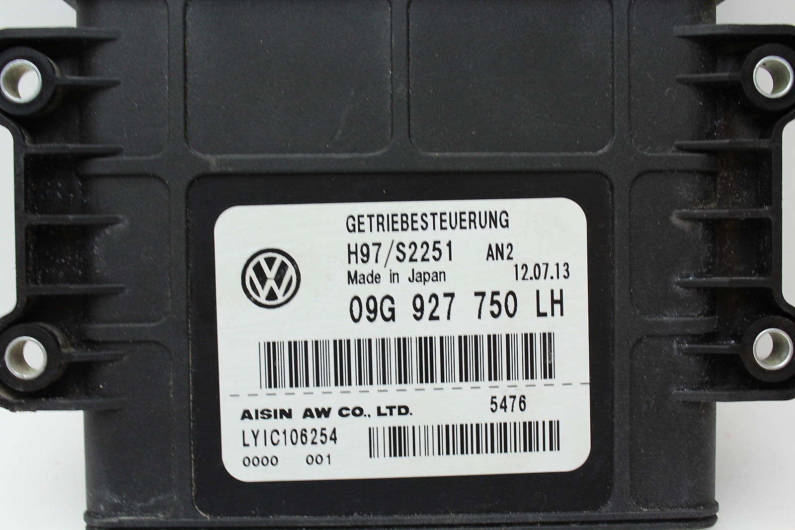 12 13 14 PASSAT 09G 927 750 LH TRANSMISSION TCU TCM SHIFT MODULE UNIT ...