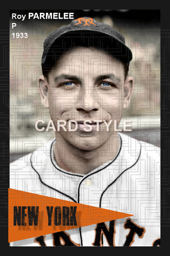 Roy Parmelee - 1933 New York Giants - choose a size - colorized print ...