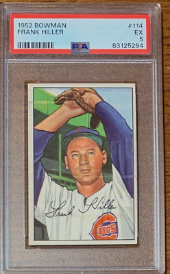 1952 Bowman Baseball #114 Frank Hiller Cincinnati Reds PSA 5 | eBay