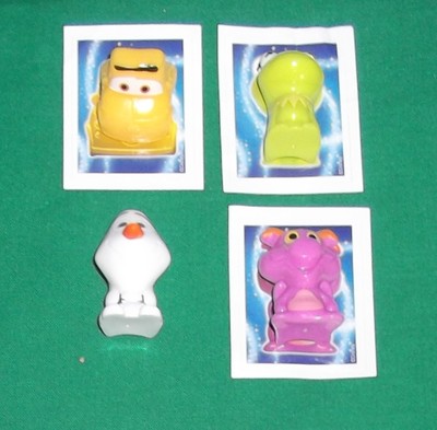 Wikkeez 4x Figuren Rewe 5 Figment 8 Luigi Cars 20 Kermit 22 Olaf ...