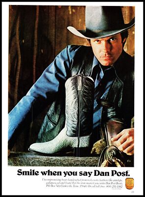 1981 Dan Post Western Cowboy Boots Vintage Print Ad Lizard Antelope ...