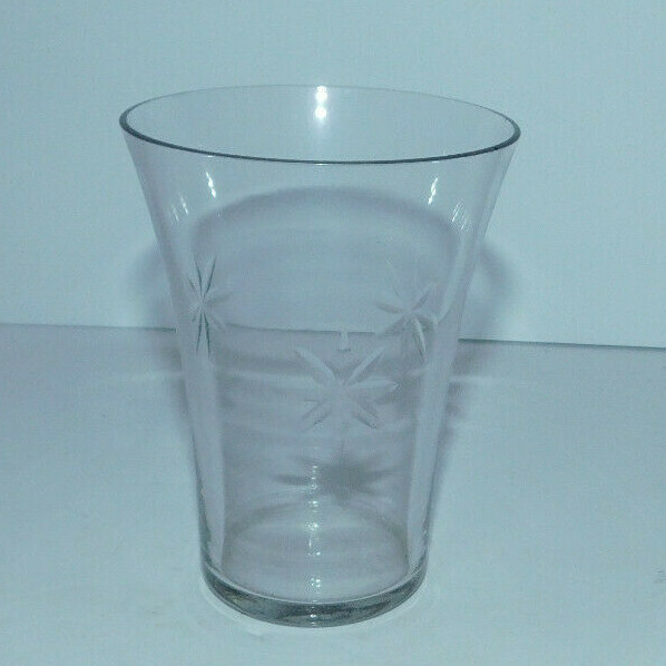 NEAT FLARED OUT DRINKING GLASS WITH 3 STAR OF DAVID DESIGN PATTERN | eBay