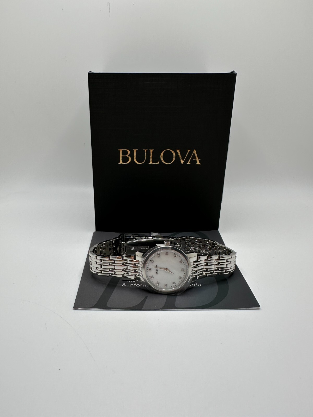 Bulova Classic Diamond White Mother of Pearl Women's Watch - 96P175 for ...