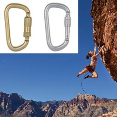45KN D Shaped Carabiner Bolted Doors for Climbing Hiking Gym Equipment ...