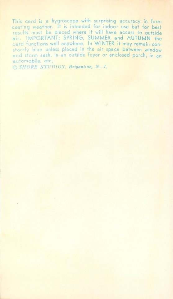 Vintage Hygroscope Card 9. Weather Train, Buellton CA, Shore Studios | eBay