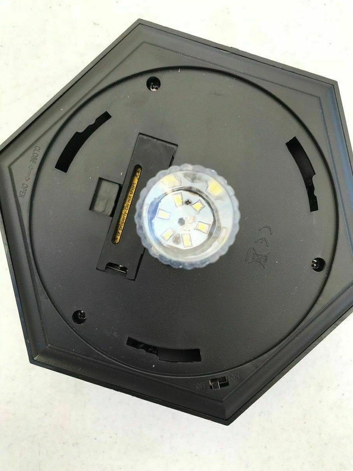 2-Pack BLACK Solar Hexagon Post Cap Lights with WHITE LEDS for 6X6 ...