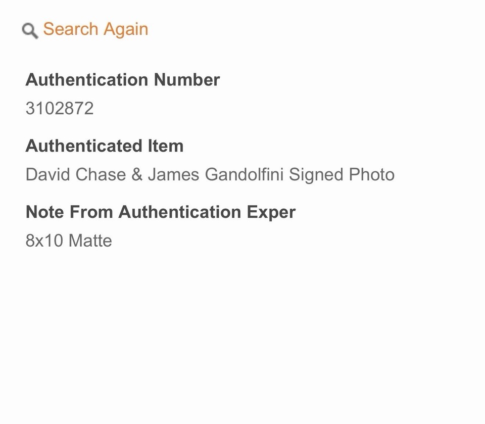 Sopranos James Gandolfini David Chase Signed Autographed Photo Tony ...