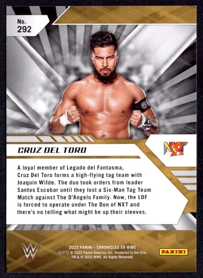 2022 Panini Chronicles XR WWE Cruz Del Toro #292 | eBay